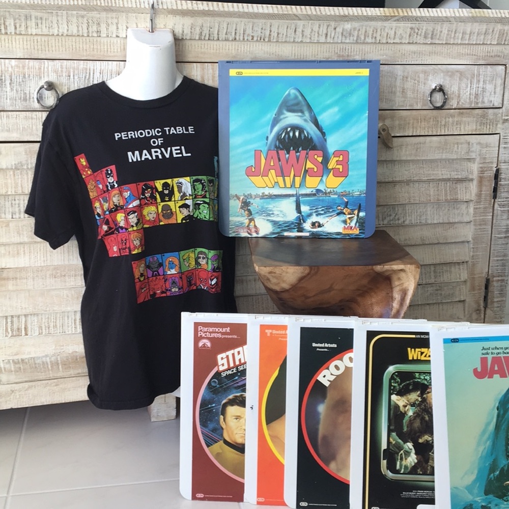 Jaws 3d Capacitance Electronic Disc Vintage Movie - Gem
